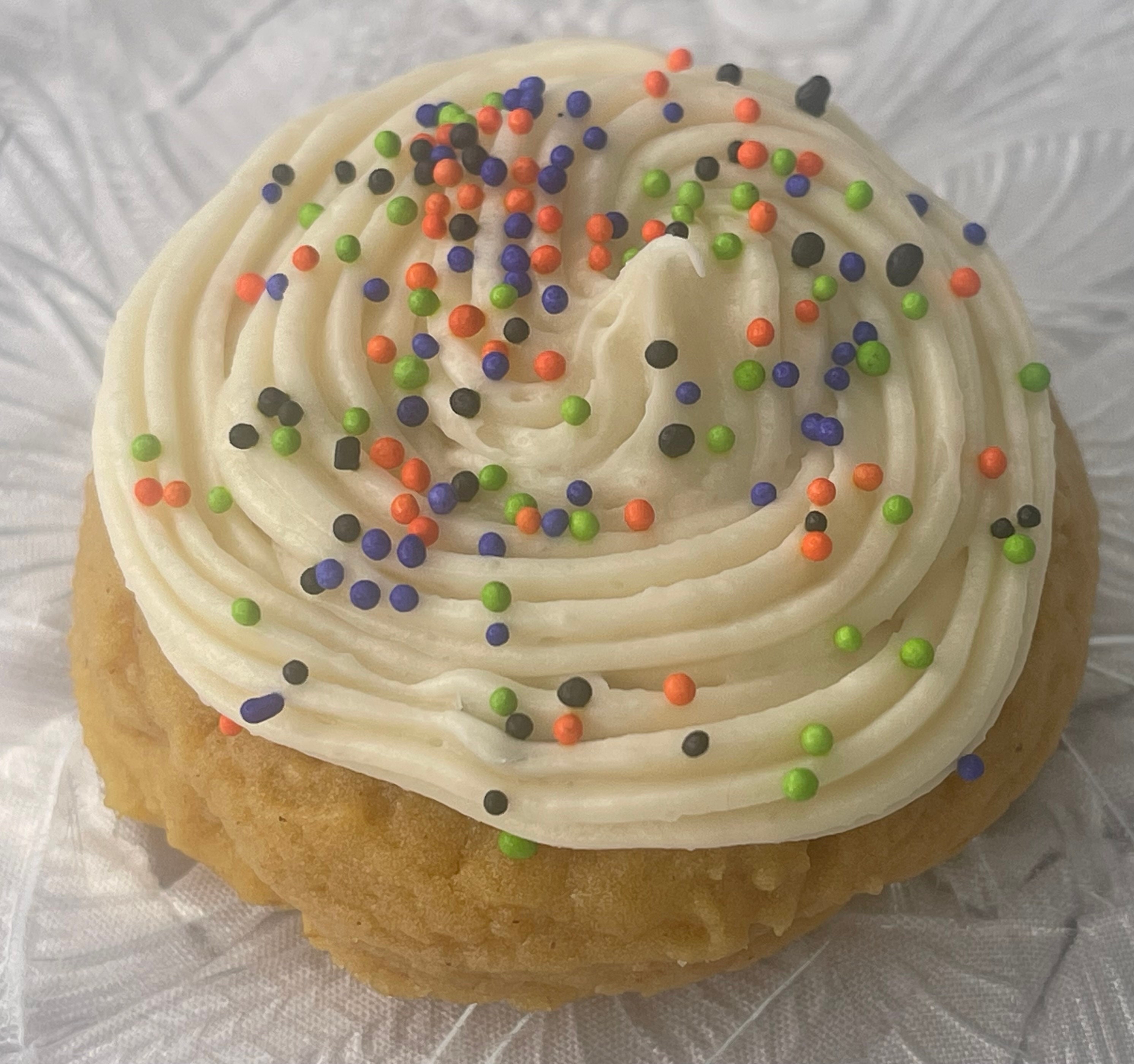 Pumpkin Cream Cheese Frosted Sprinkle Cookies. Homemade Cookie Pack for ...