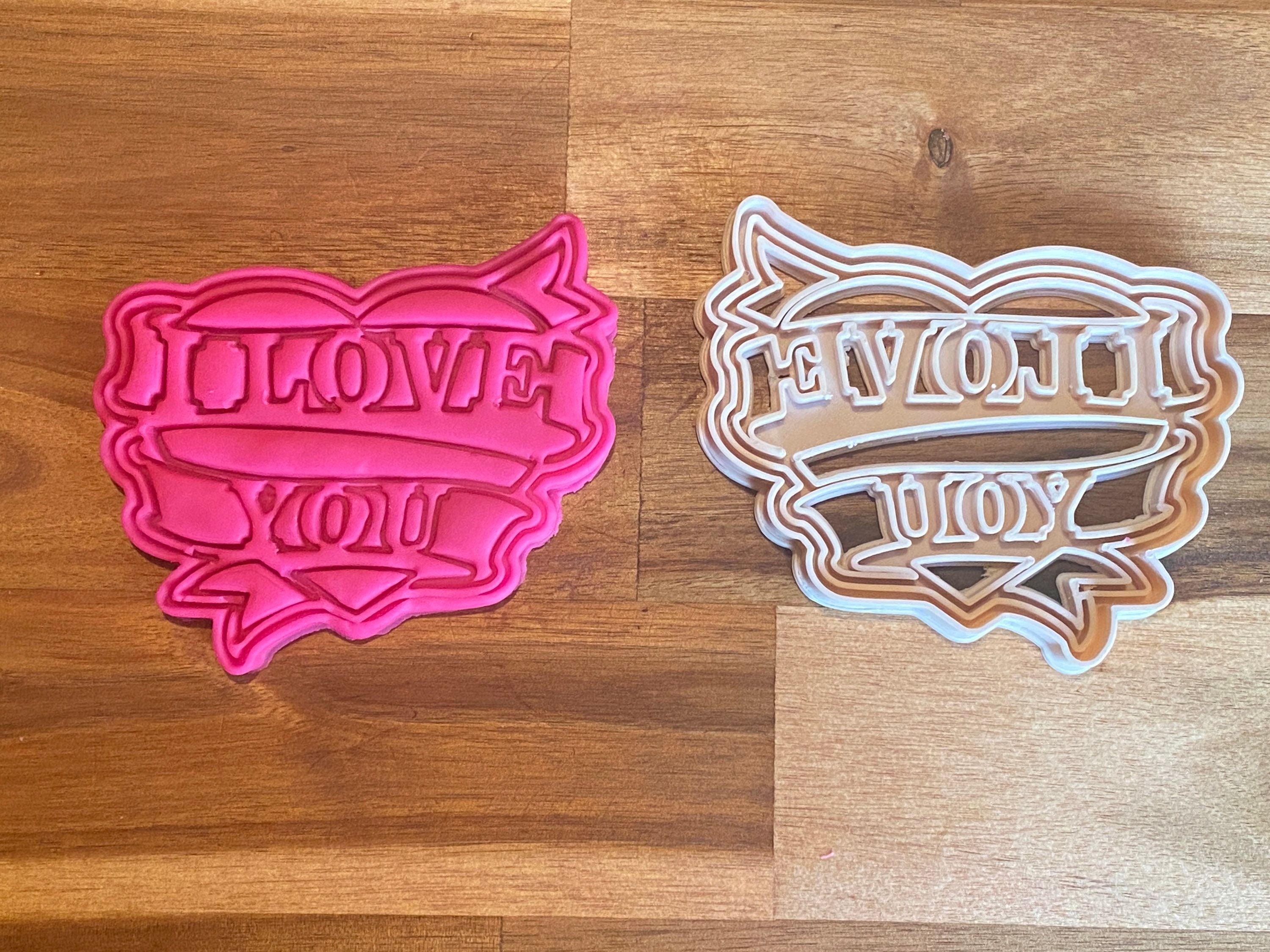 I Love You Tattoo Style Valentines Day Cookie Cutter - Etsy