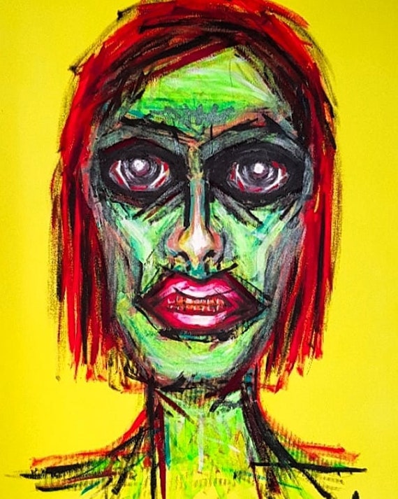 Zombie Acrylic Painting