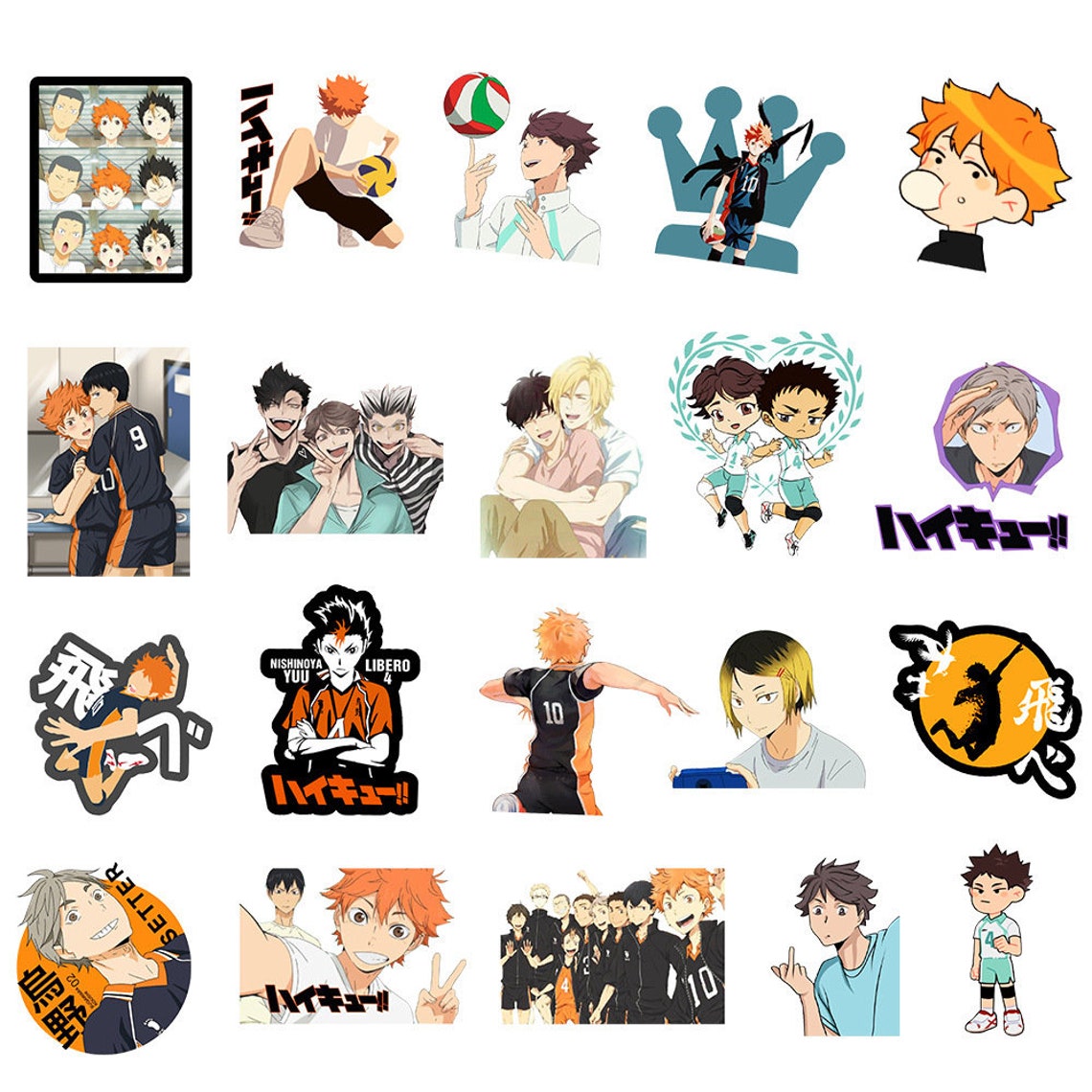 Haikyu Sticker Pack Haikyuu Anime Random Vinyl Waterproof | Etsy