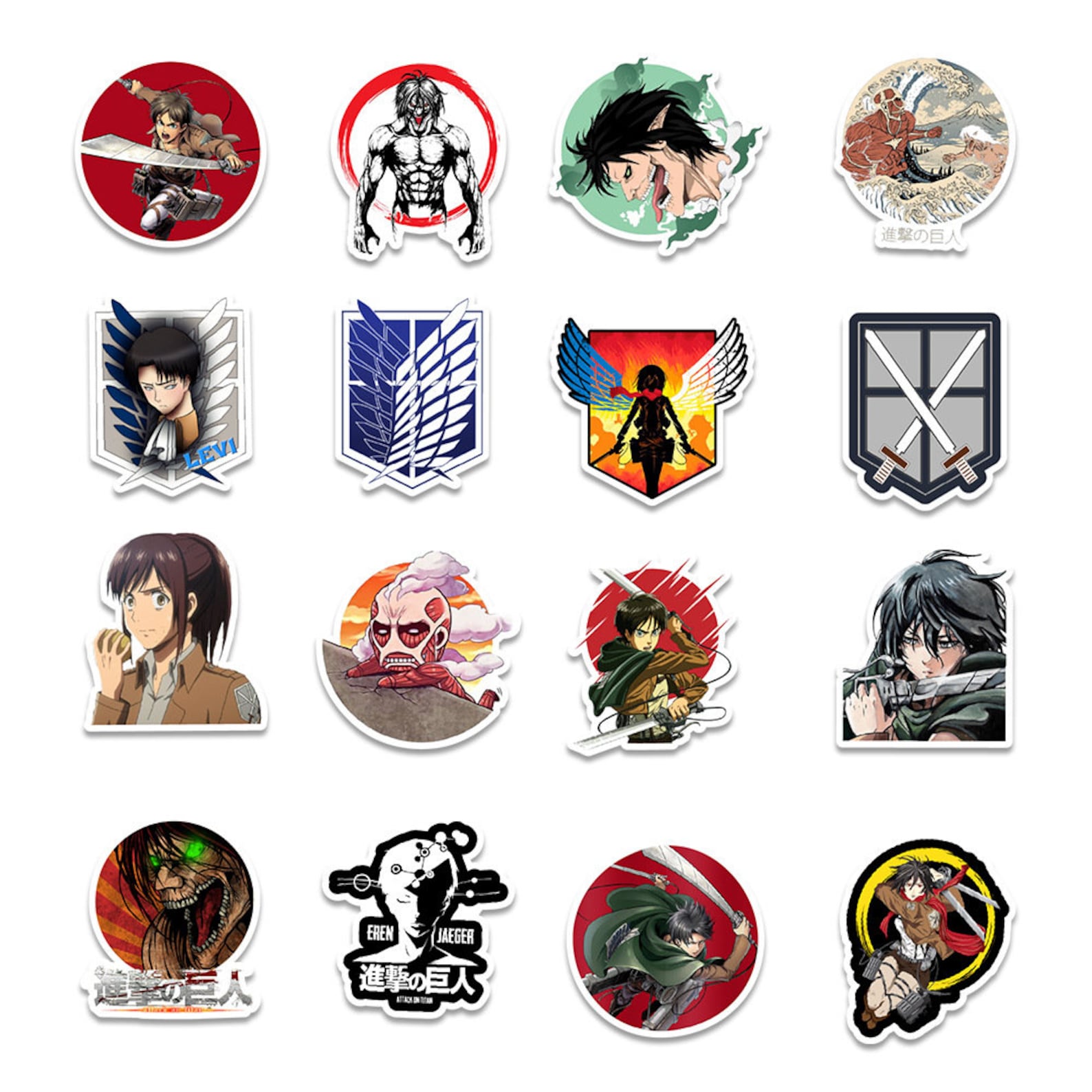 Attack On Titan Anime Random Vinyl Waterproof Stickers for | Etsy