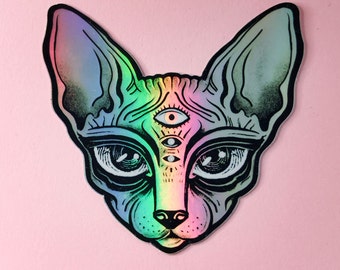 Alien Cat Sticker - Etsy