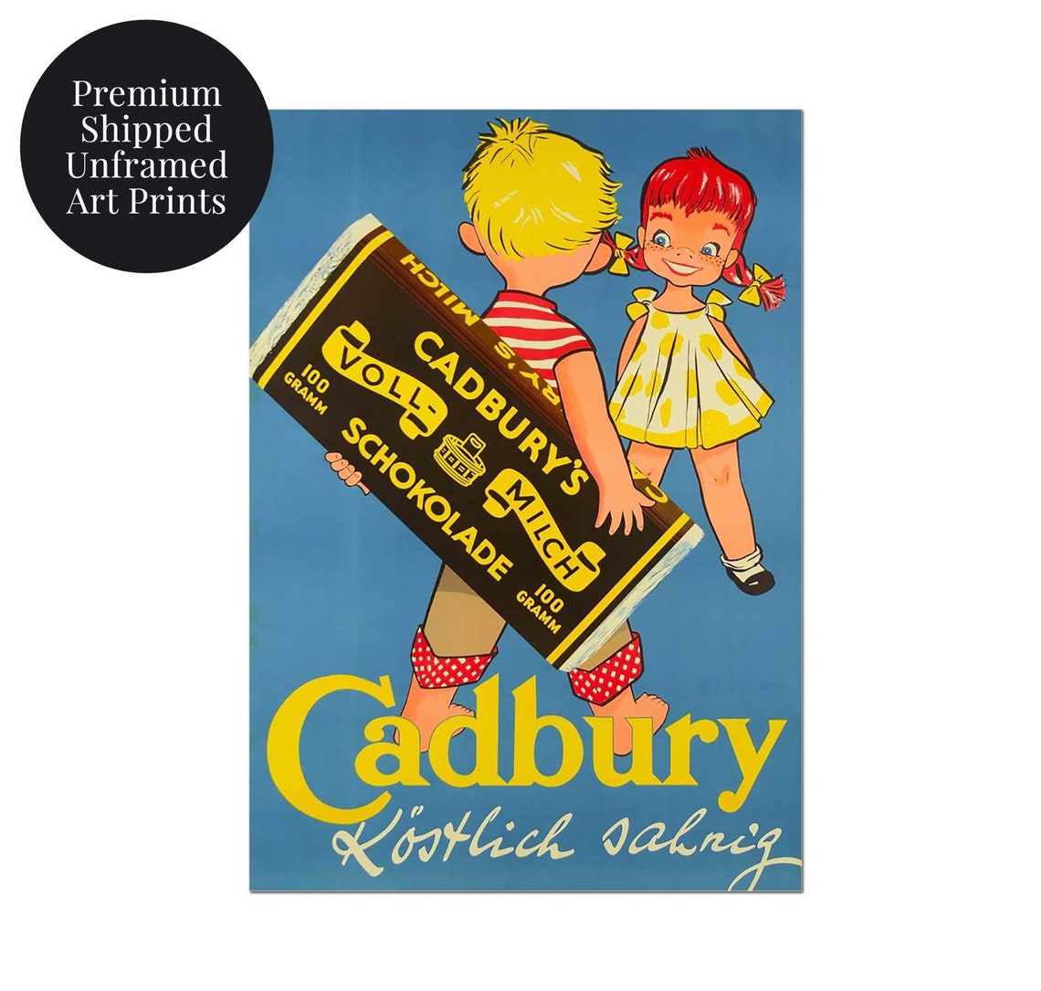 Cadbury Chocolate Poster Cadbury Vintage Poster Cadbury - Etsy Australia