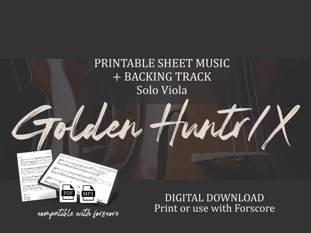 Golden_huntr/x Kpop Demon Hunters Easy VIOLA Printable Sheet Music ...