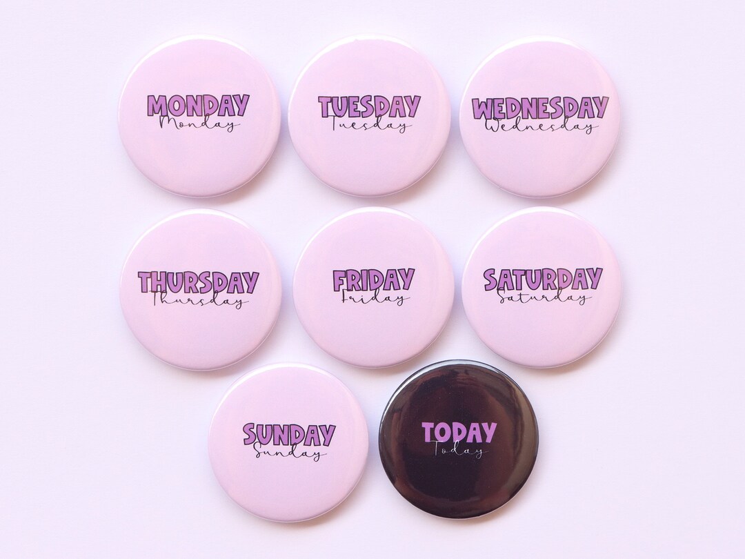 Days of the Week Magnets | Set of 8 - Etsy Australia