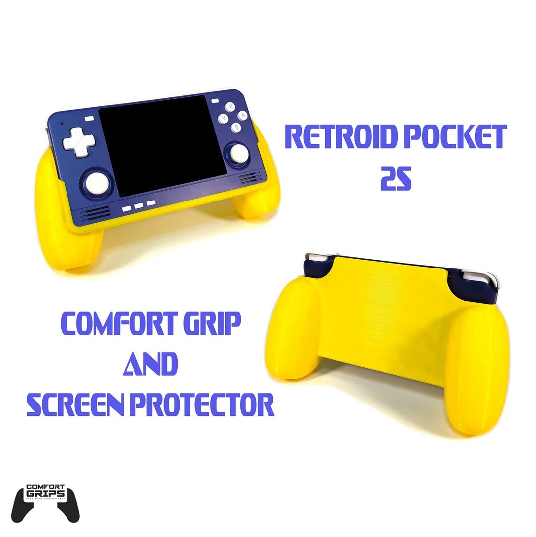 Retroid Pocket 2S Comfort Grip Case - Reversible Screen Protector - 3D ...
