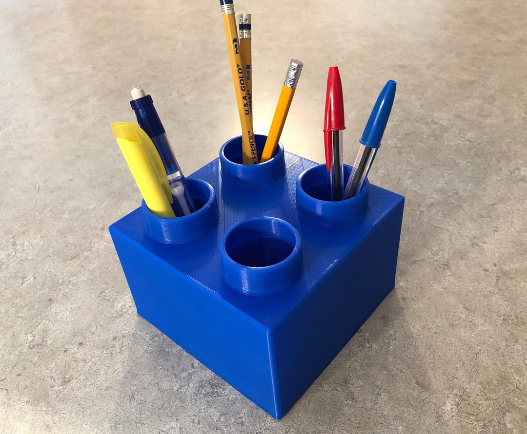 3D Printed Building Block Pencil and Pen Holder - Etsy