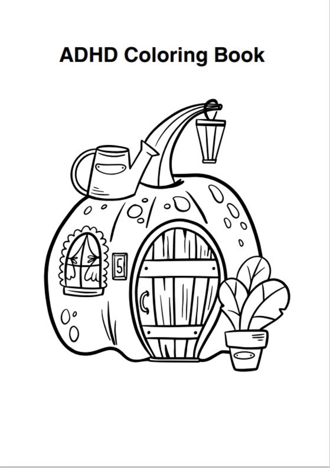 ADHD Coloring Book Simple - Etsy