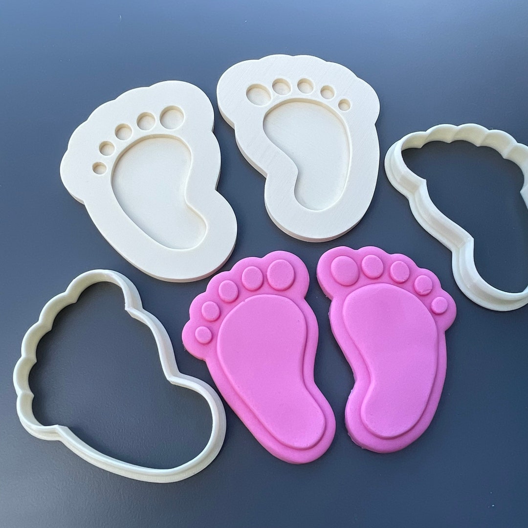 Baby Feet Debosser Pop up Footprint and Matching Cutter Left and Right ...