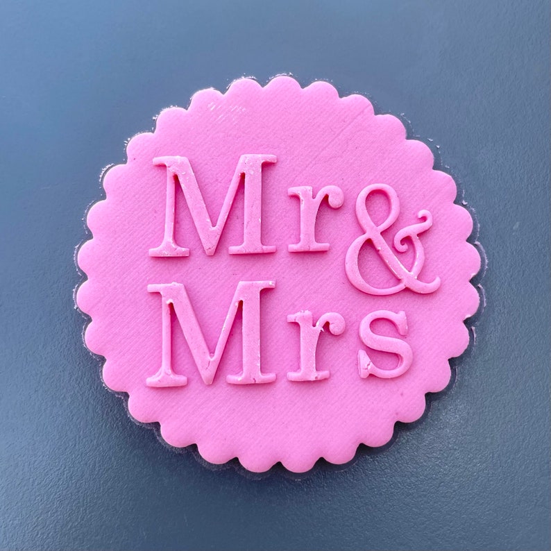 Mr & Mrs Pop up Debosser, Wedding Cookie Cutter - Etsy