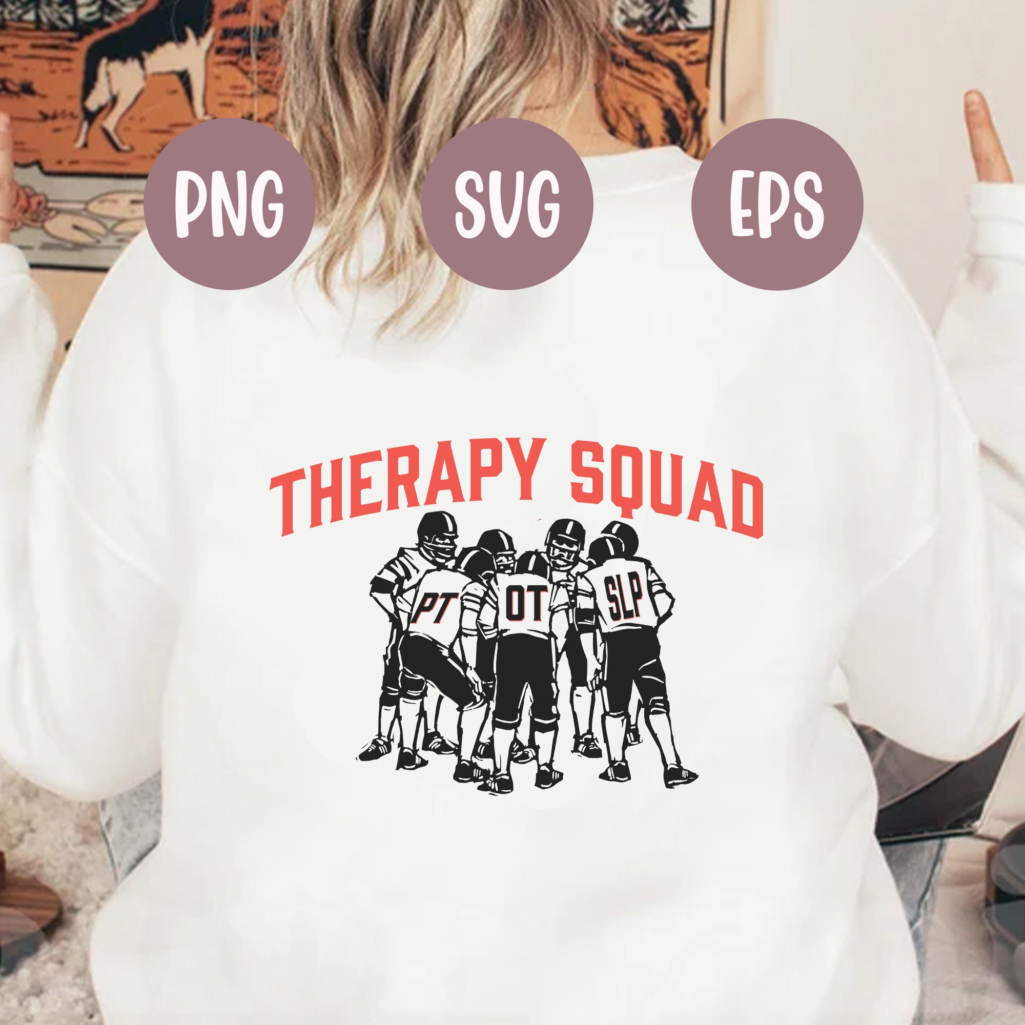 Therapy Squad SVG Therapy Outfit SVG Therapist Gift Svg Best Ot Pt Slp ...