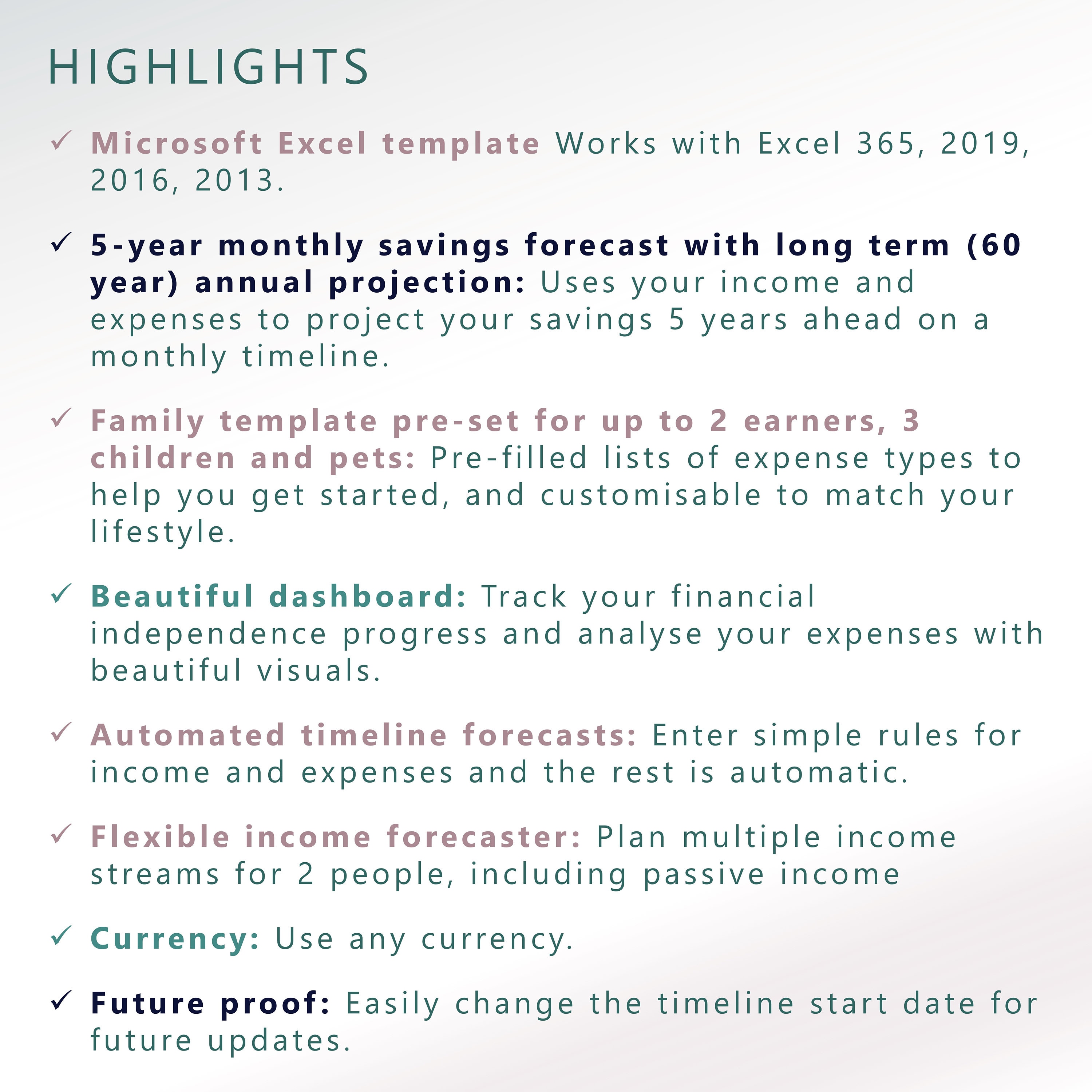 Financial Independence Planner With Income and Expenses Analysis ...