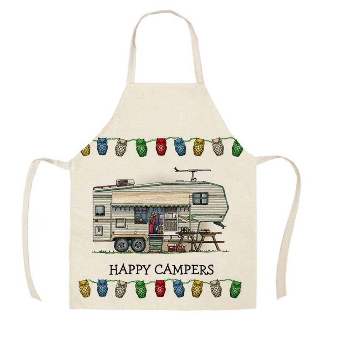 Happy Campers Fifth Wheel Trailer Apron, Camper Gift, Traveller Gift ...