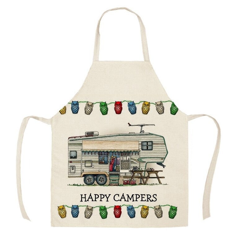Happy Campers Fifth Wheel Trailer Apron, Camper Gift, Traveller Gift ...