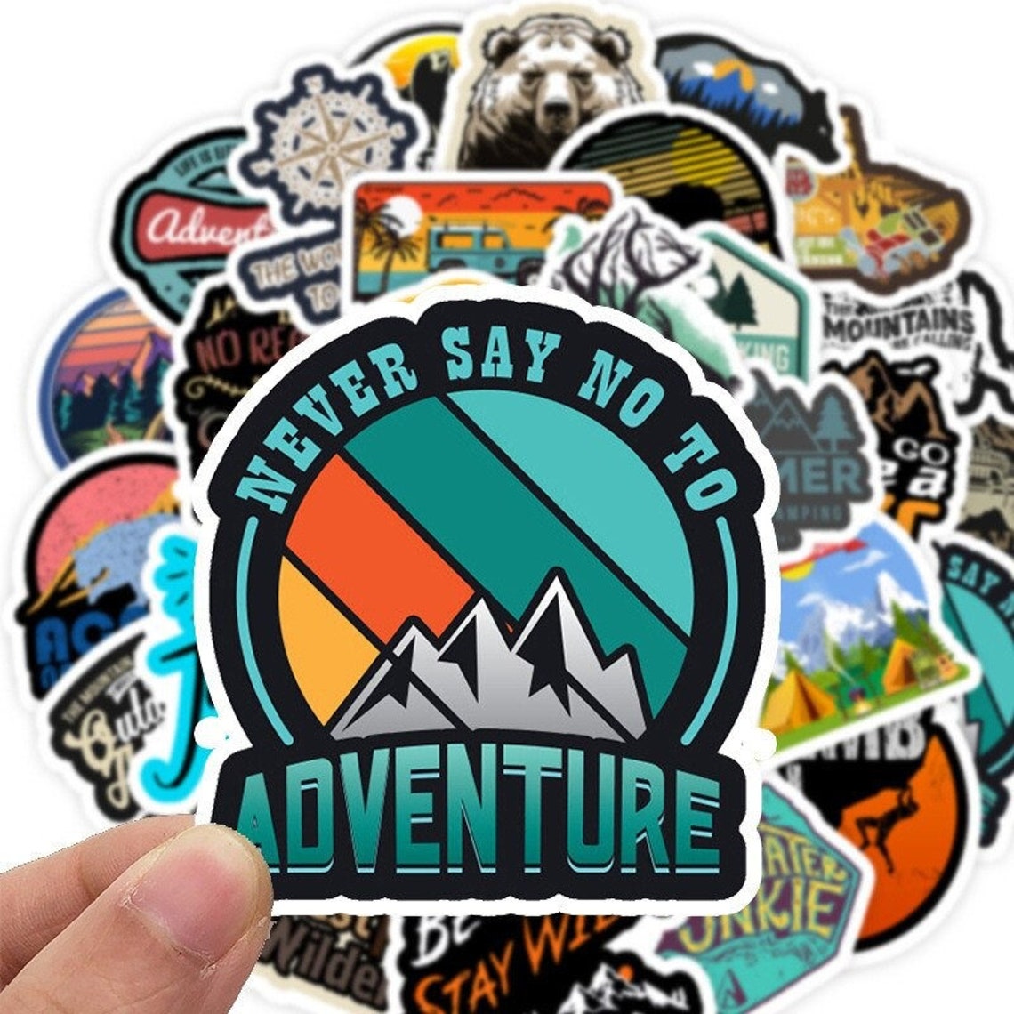 50 Campervan, Camping and Travel Stickers, Adventure, Climbing and ...