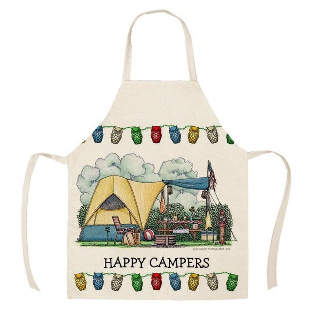 Happy Campers in Tent Apron, Camper Gift, Traveller Gift for Campers ...
