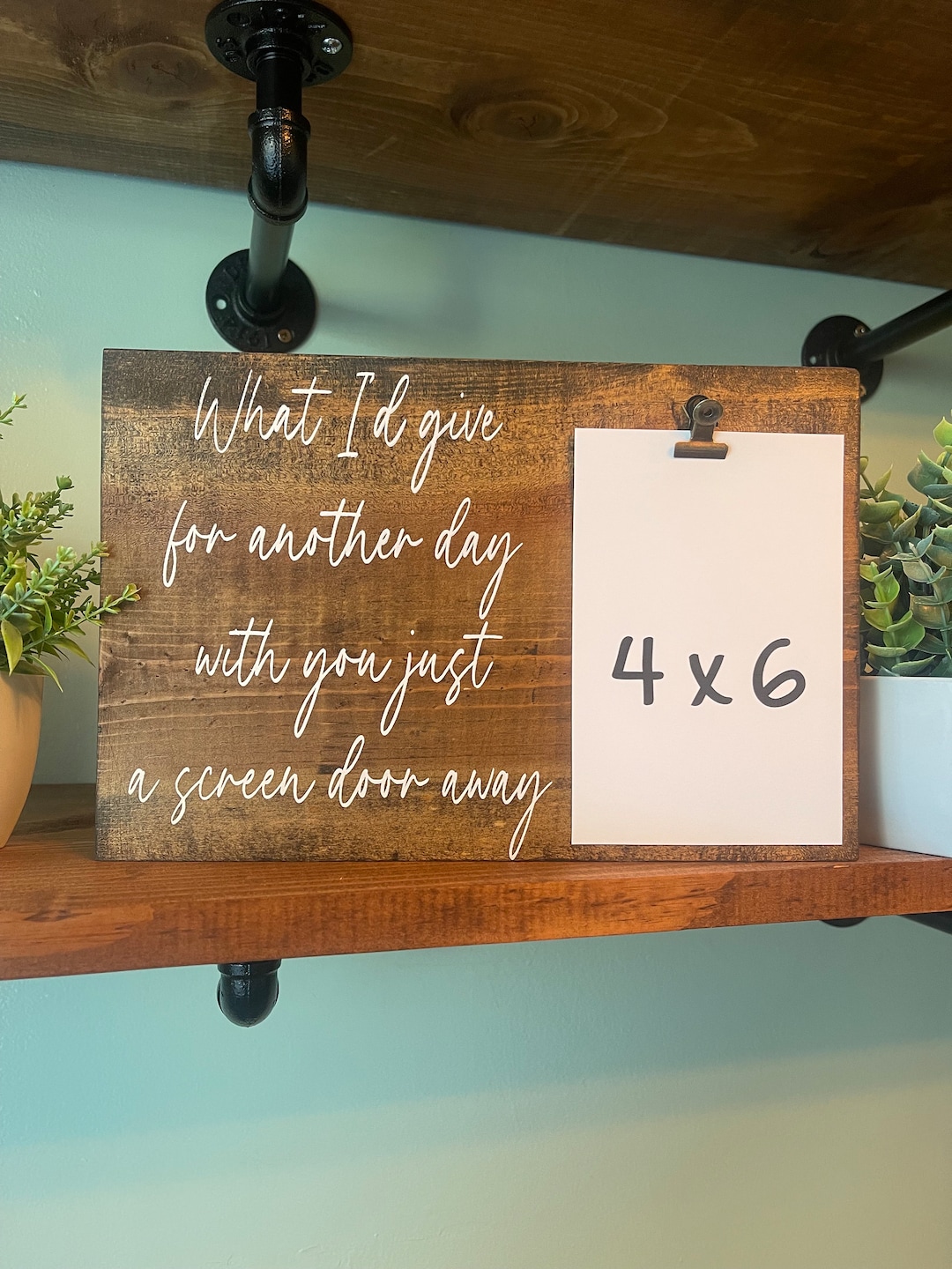 Screen Door, Sign With Clip, Picture Sign, in Memory Sign, Merch ...