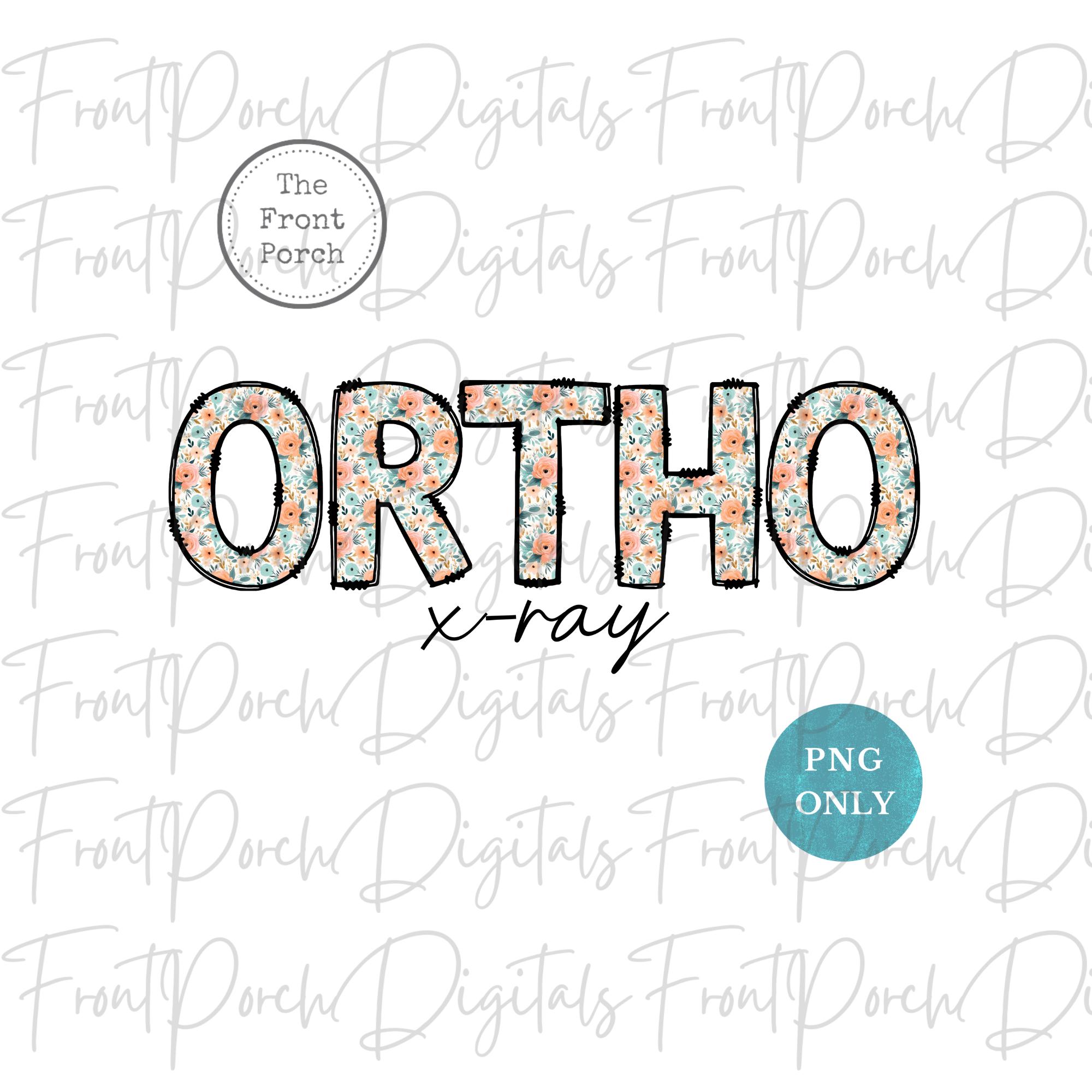 Ortho Xray Png, Floral Xray Png, Rad Tech Png, Ortho Tech Png, Xray ...