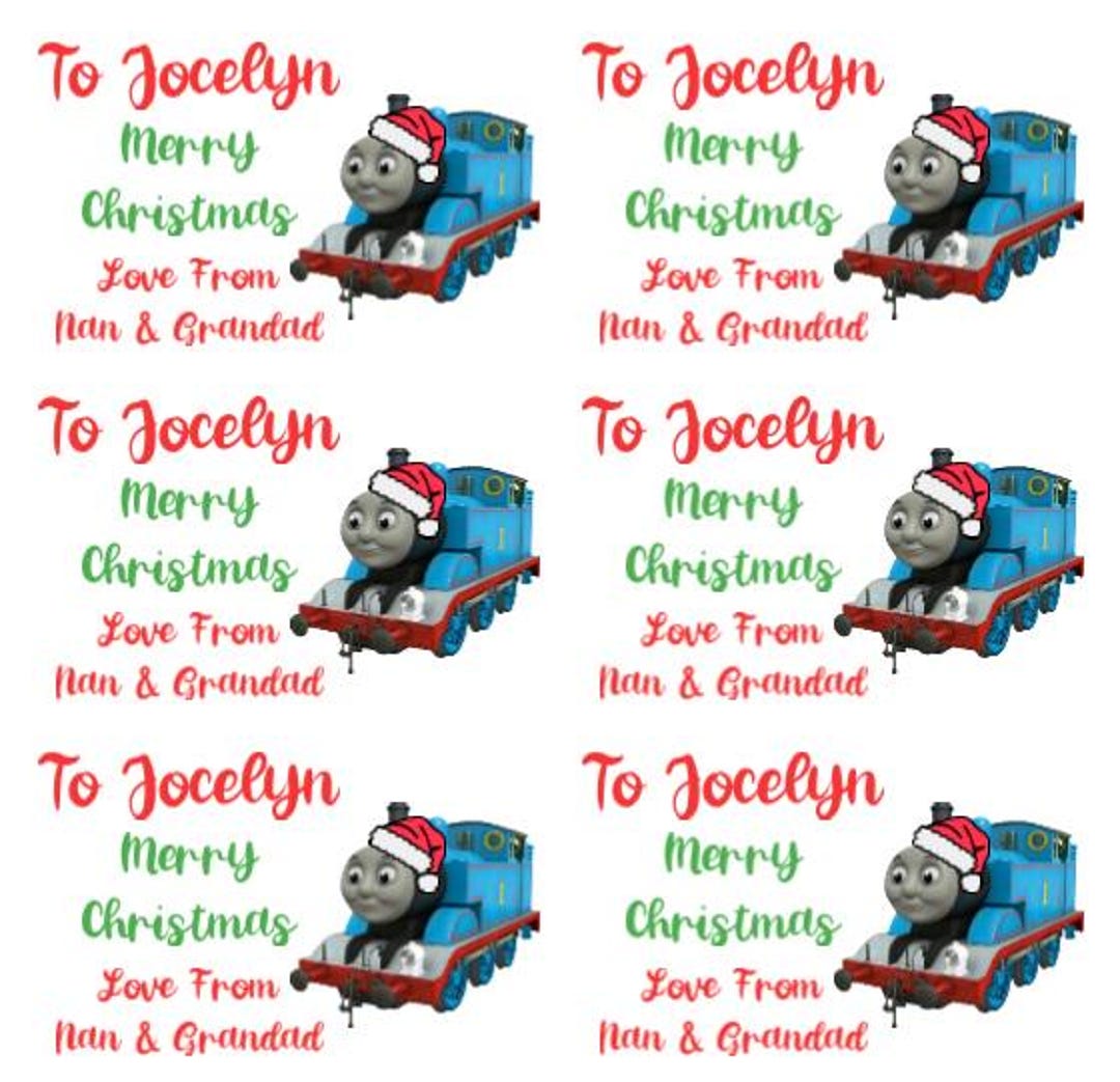 Personalised Thomas the Tank Engine Christmas Gift Labels Tags - Etsy