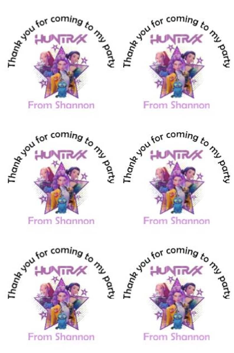 Personalised Kpop Demon Hunter Huntrix Inspired Labels / Sweet Cone or ...
