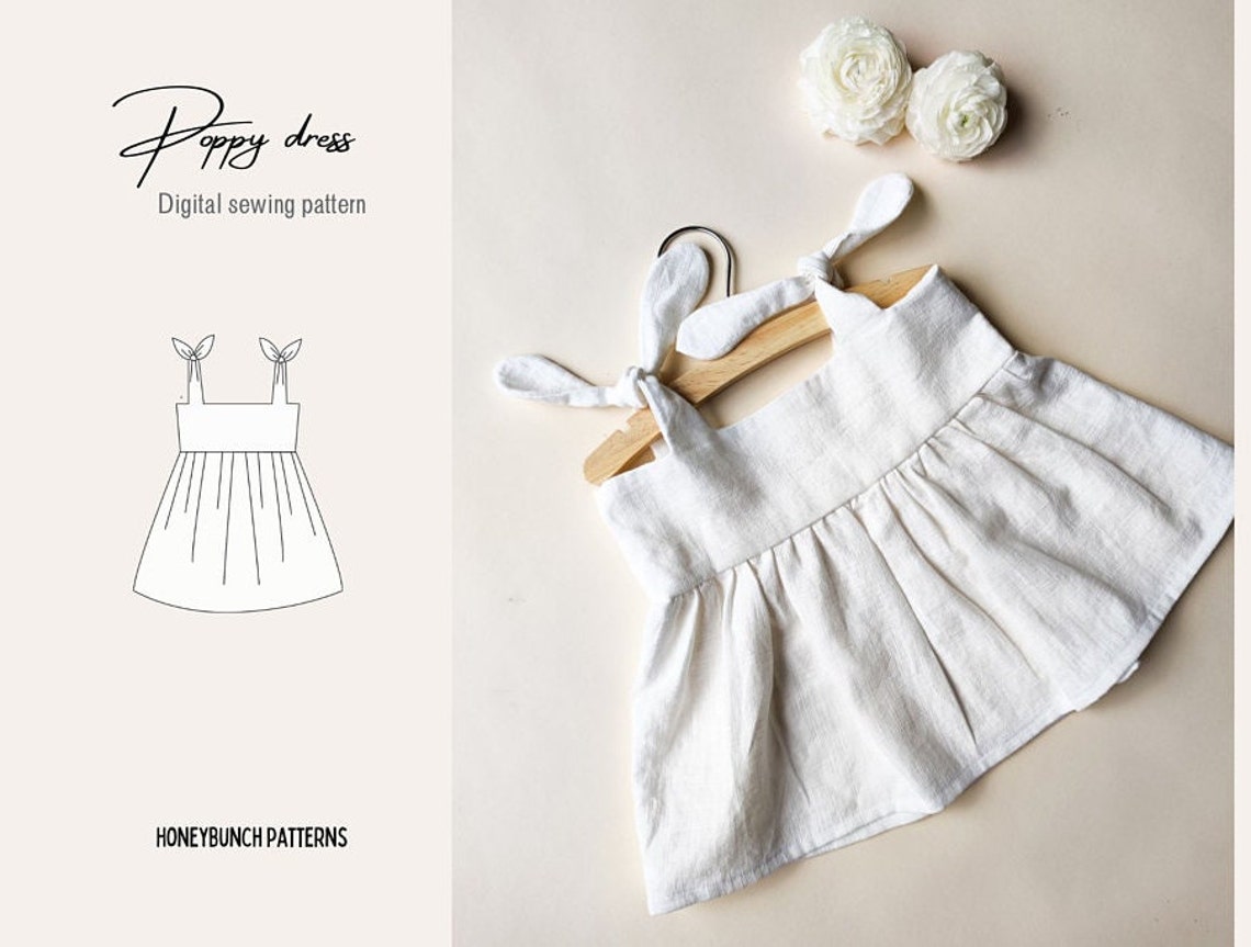 Poppy Dress Top PDF Sewing Pattern Easy Sewing Pattern - Etsy