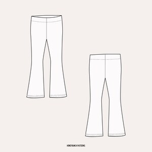 Baby Flared Pants Sewing Pattern, Kids Flared Pants Pattern, Toddler ...
