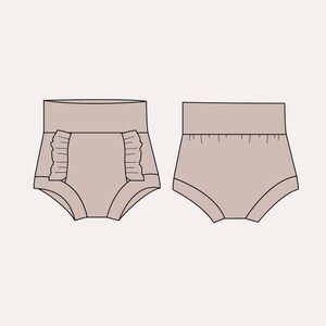 High Waisted Bummies Sewing Pattern, Bummies Pattern, Baby Bummie ...