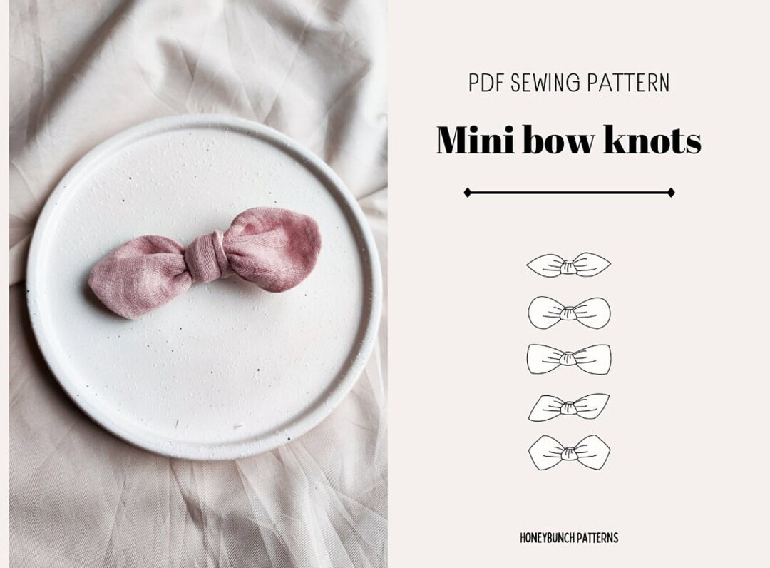 Bow Sewing Pattern | Knotted Bow Pattern | Baby Bow Pattern | Girls ...