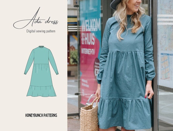 DIY Dress Sewing Pattern Womens Dress Patterns Dress With | Etsy