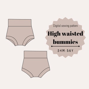 High Waisted Bummies Sewing Pattern, Bummies Pattern, Baby Bummie ...