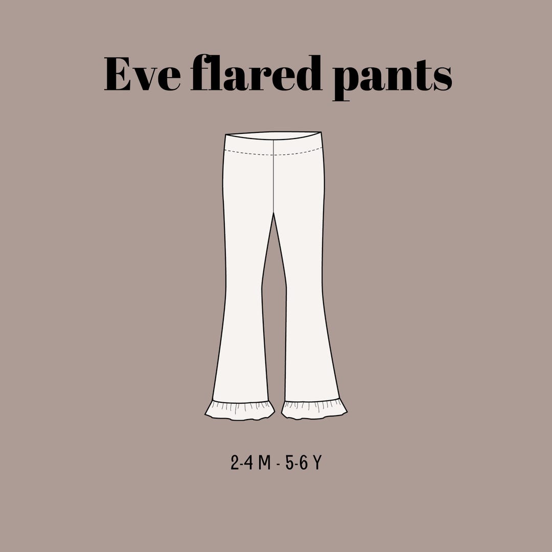 Baby Flare Pant Sewing Pattern, Baby Flared Pants Pattern, Flared Pants ...