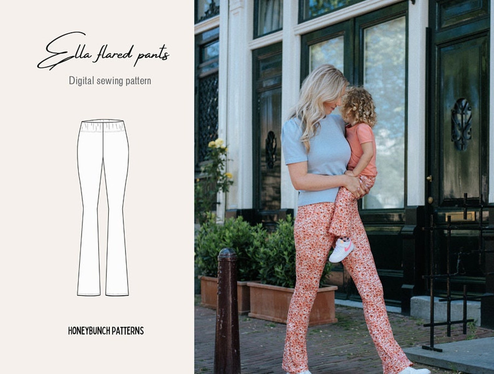 Flared Pants Sewing Pattern Womens Flared Pants Patterns - Etsy