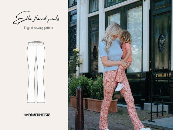 Flared Pants Sewing Pattern Womens Flared Pants Patterns - Etsy