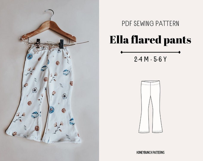 Toddler Bell Bottom Pattern, Baby Pants Flared Style, Girls Pants ...