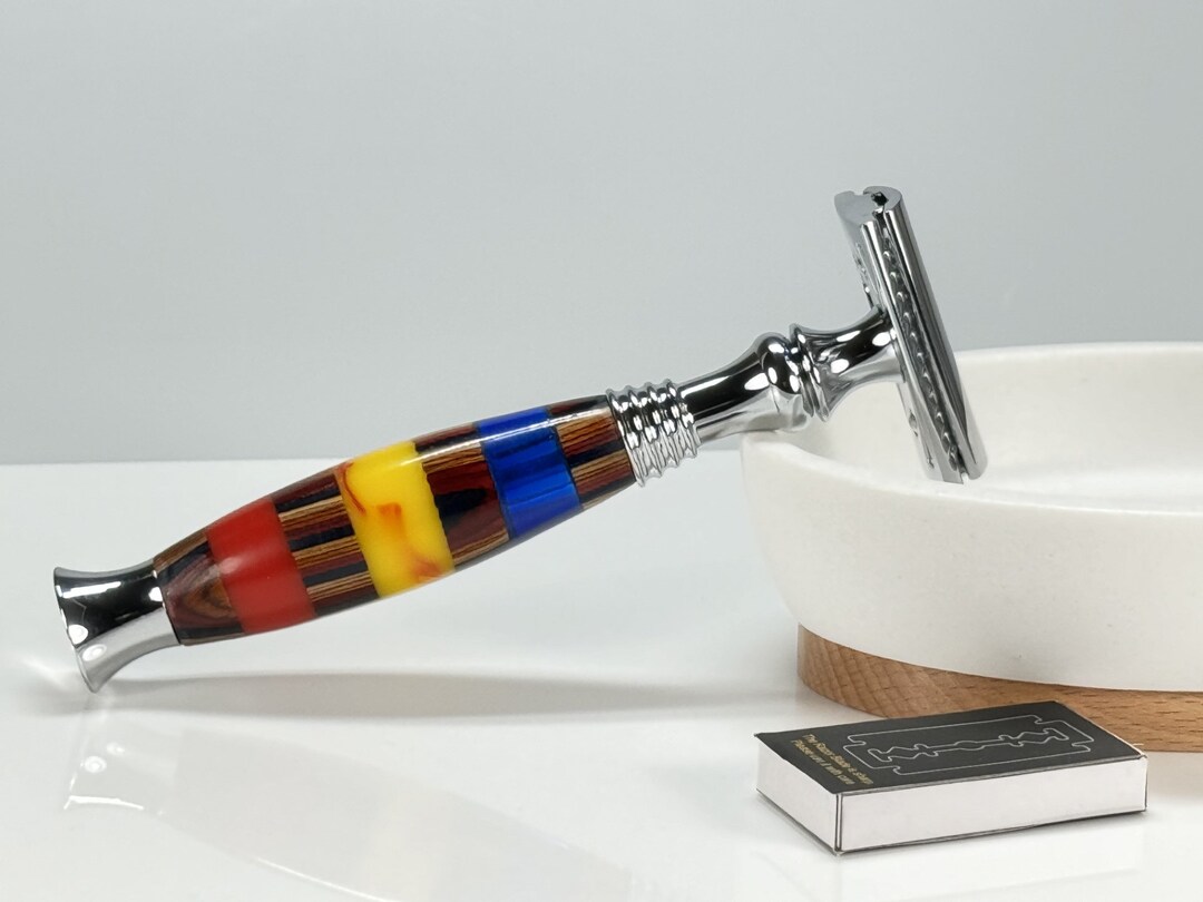 Unique One of a Kind Safety Razor Wood Epoxy Resin Handle, Classic DE ...