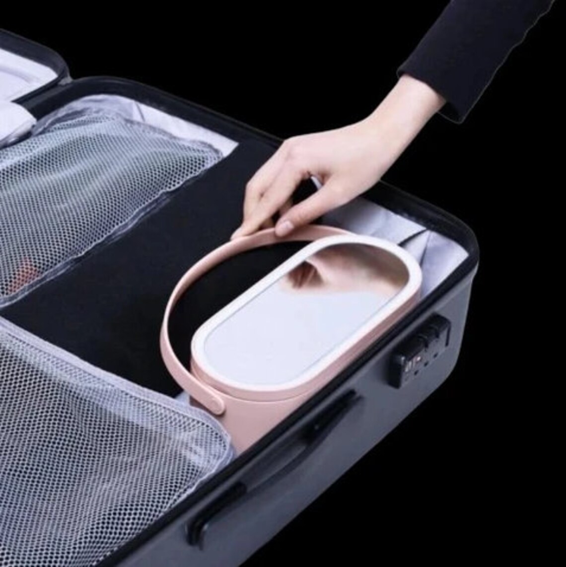 Jet Set Makeup Organizer With Led Mirror - Etsy