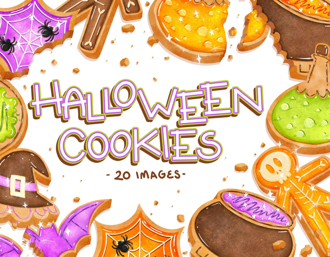 Halloween Cookies Clipart Spooky Halloween Cookie Clip Art Scary Cookie ...