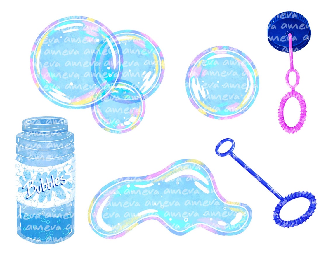 Blowing Bubbles Clipart PNG Commercial Use Files Soap Bubble Bath Kids ...