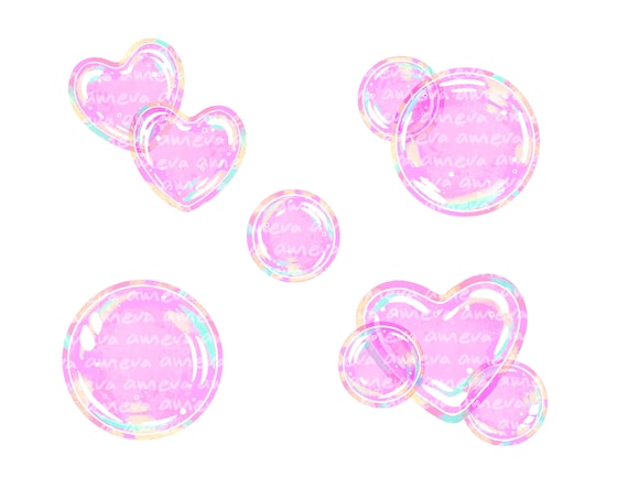 Pink Bubbles Clip Art