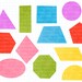 Rainbow 2D Shapes Digital Download Circle Rectangle Triangle Square ...