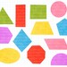 Rainbow 2D Shapes Digital Download Circle Rectangle Triangle Square ...