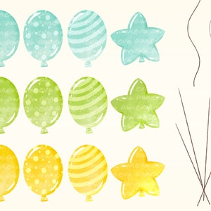 Birthday Party Balloons Clipart Colorful Party Commercial Use PNG Files ...