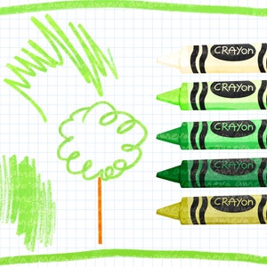 Coloring Crayons Clip Art Set Rainbow Crayons Watercolor Clipart Art ...