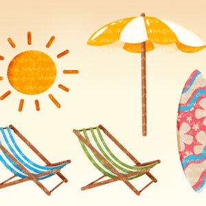 Summer Clipart Digital Download Tropical Beach Vacation Bundle Summer ...