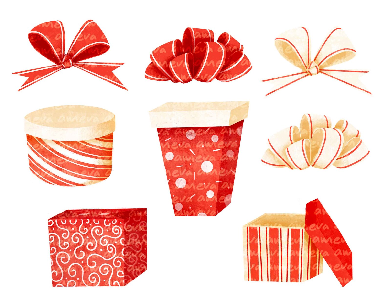 Christmas Gifts Clipart Digital Scrapbook Art Holiday Presents - Etsy