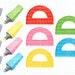 Back to School Supplies Clipart School Teacher Clip Art Set Rainbow ...