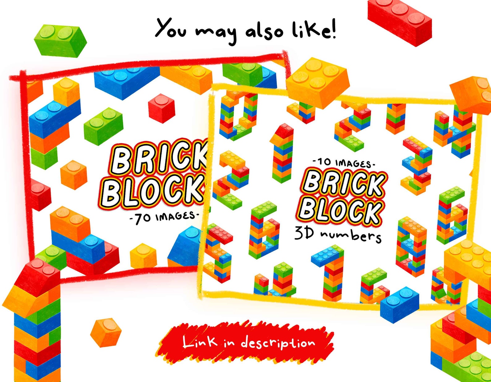 Brick Block 3D Letters Clipart Plastic Building Bricks Alphabet PNG ...