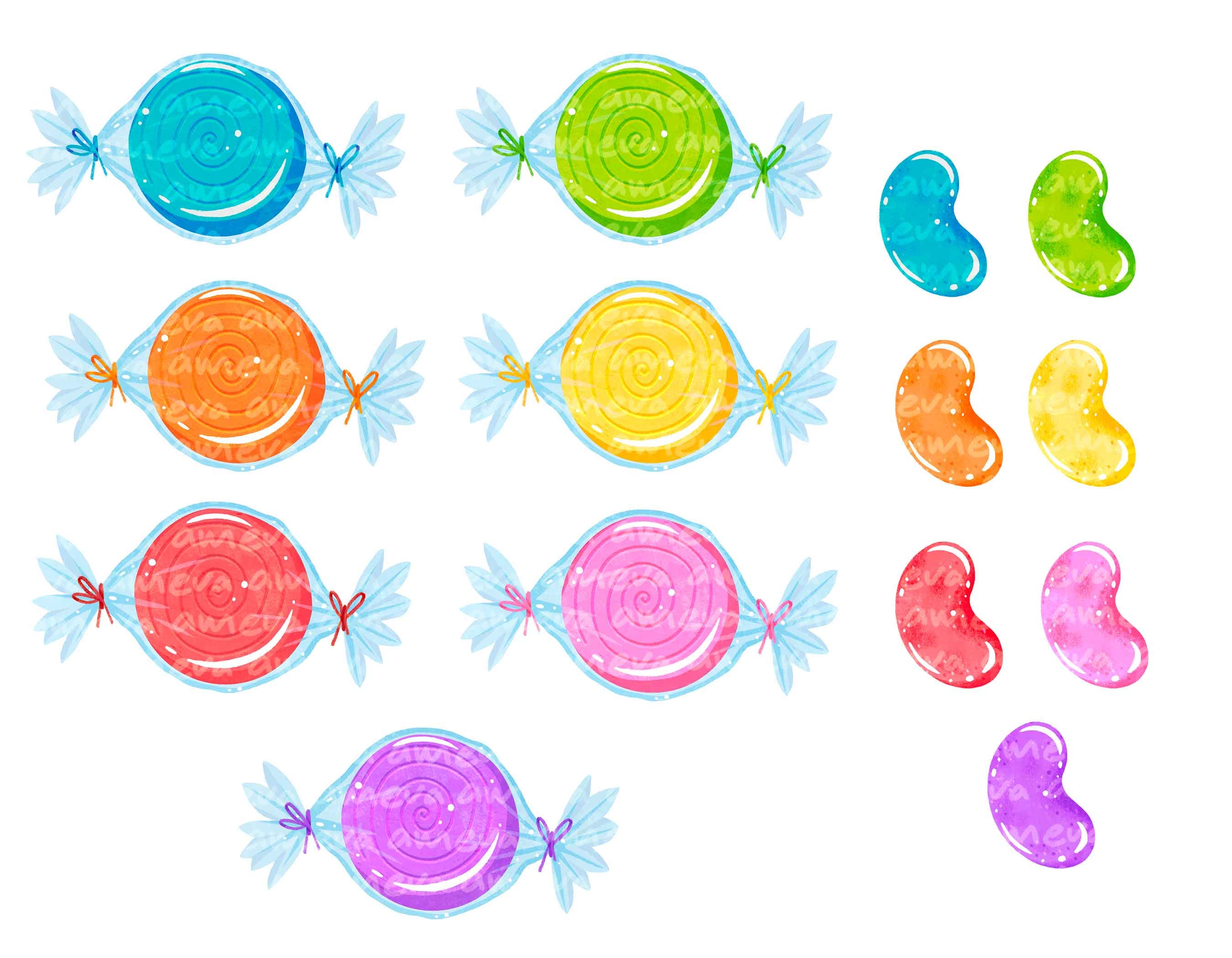 Candy Clipart Sugar Sweets Jelly Beans Hard Candies Candy Party Clip ...