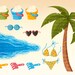 Summer Clipart Digital Download Tropical Beach Vacation Bundle - Etsy