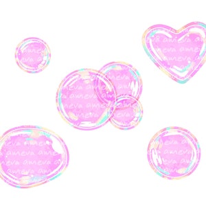 Blowing Pink Bubbles Clipart PNG Commercial Use Love Heart Bubble ...